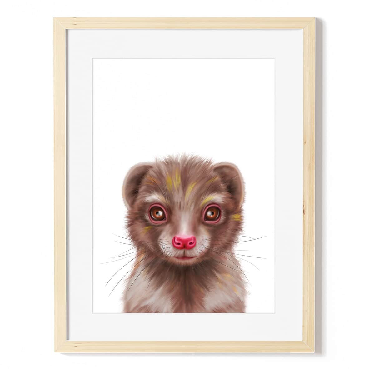 Baby Dwarf Mongoose Art Print - PencilDustStudio
