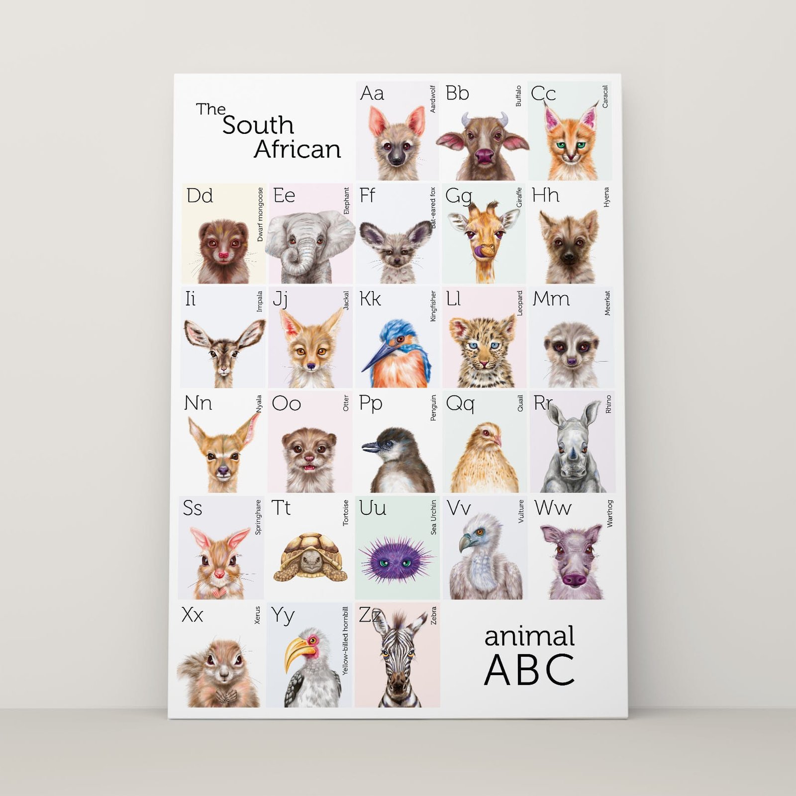 South African Animal Alphabet Print - Pencildust Studio