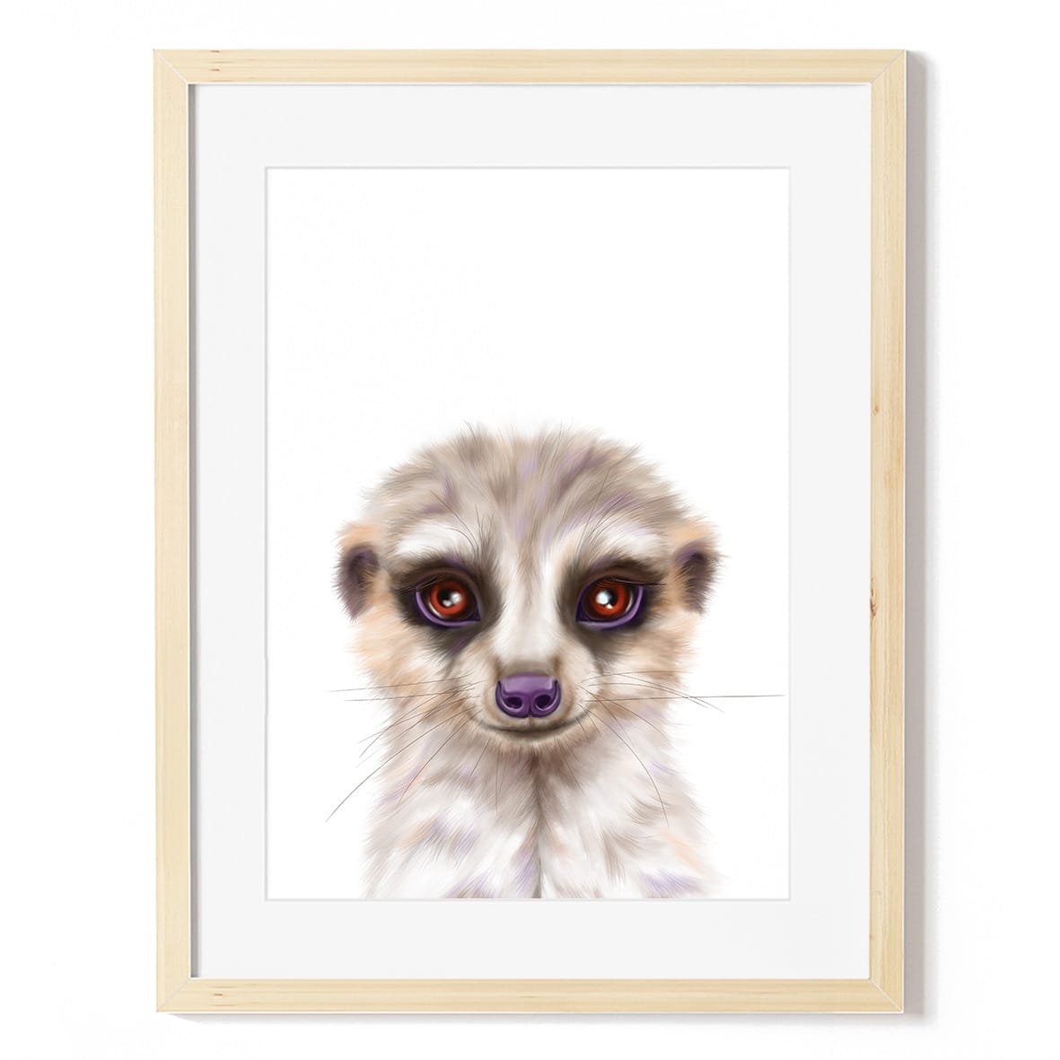 Baby Meerkat Art Print - PencilDustStudio